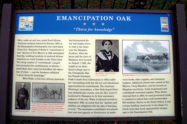 Emancipation-Oak-Hampton-University-sign-600 | Hoʻokuleana LLC